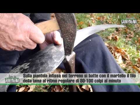 Affilatura della falce - Vita in Campagna